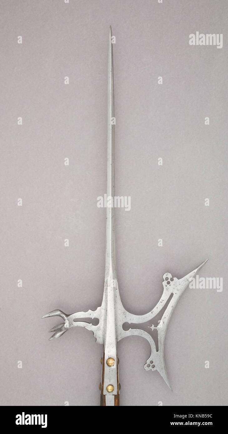 A halberd, a medieval weapon combining a spear and axe, part of the ...