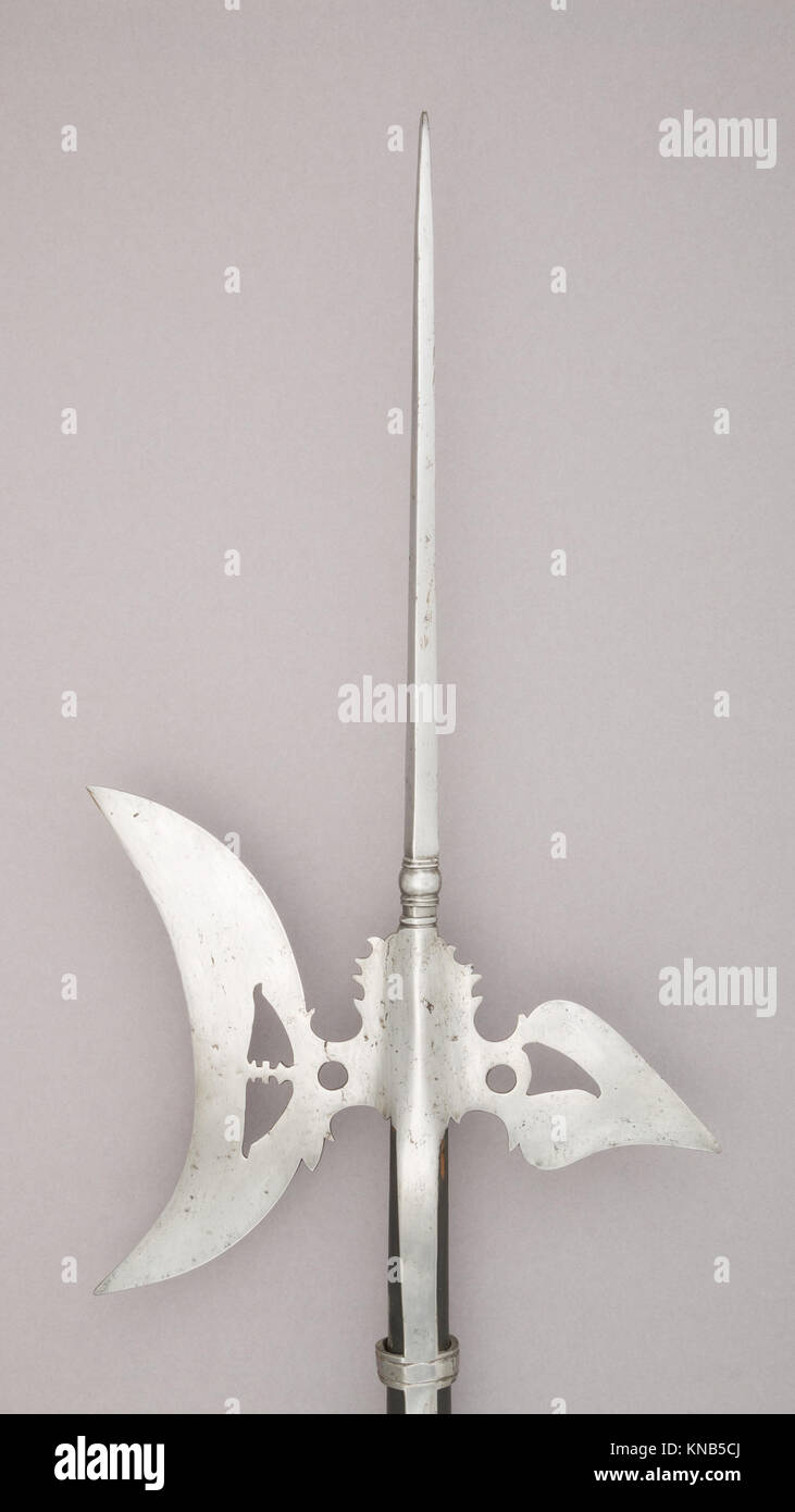A halberd, cataloged as MET 14.25.124 001dec2014. This medieval weapon ...
