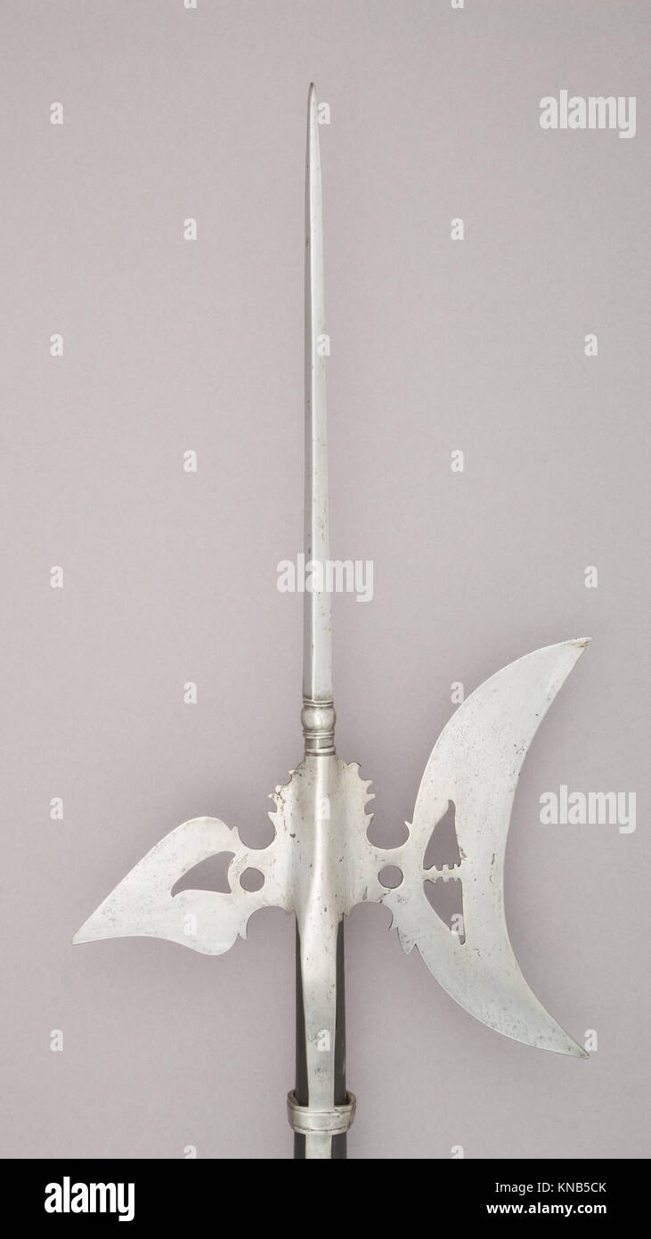 The halberd is a polearm combining spear, axe, and hook, designed for ...