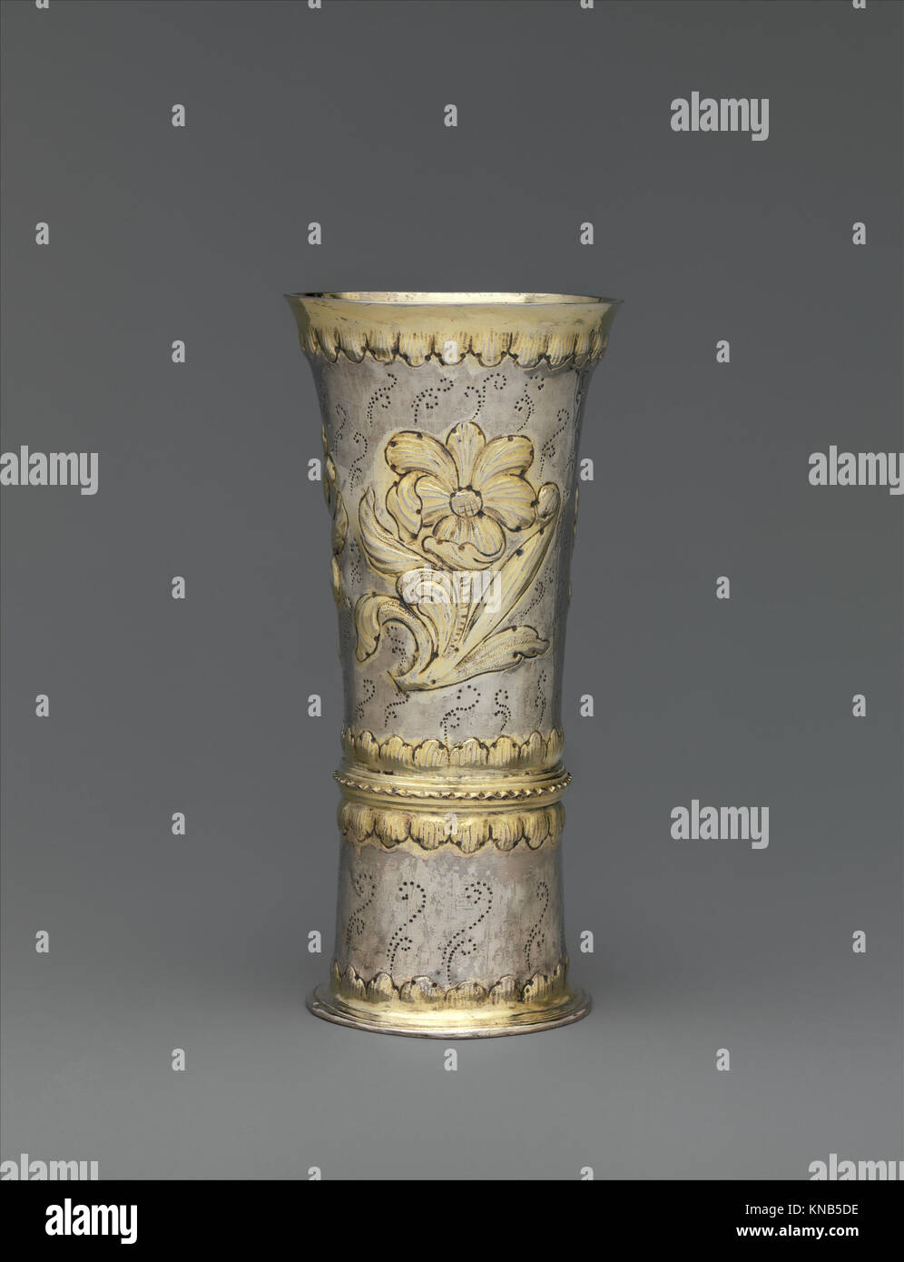 This footed beaker, crafted from ceramic, reflects the design ...