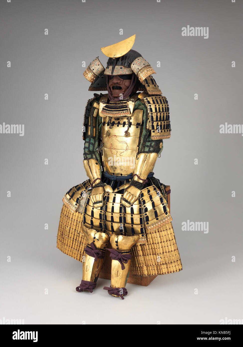 This full Gusoku samurai armor set demonstrates intricate craftsmanship ...