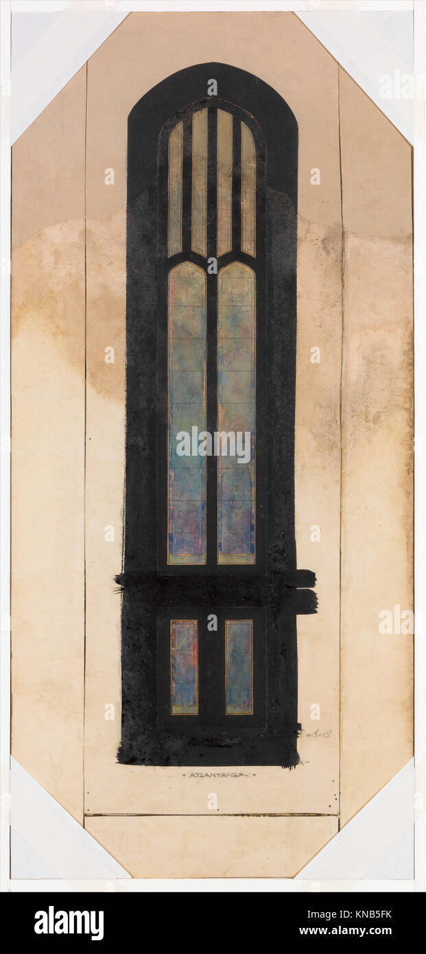 This design depicts a single lancet window, a common feature in Gothic ...