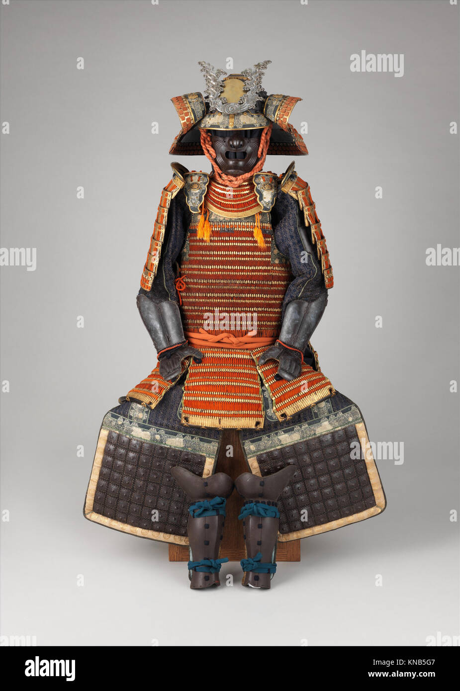 This Gusoku armor represents traditional Japanese samurai armor, made ...