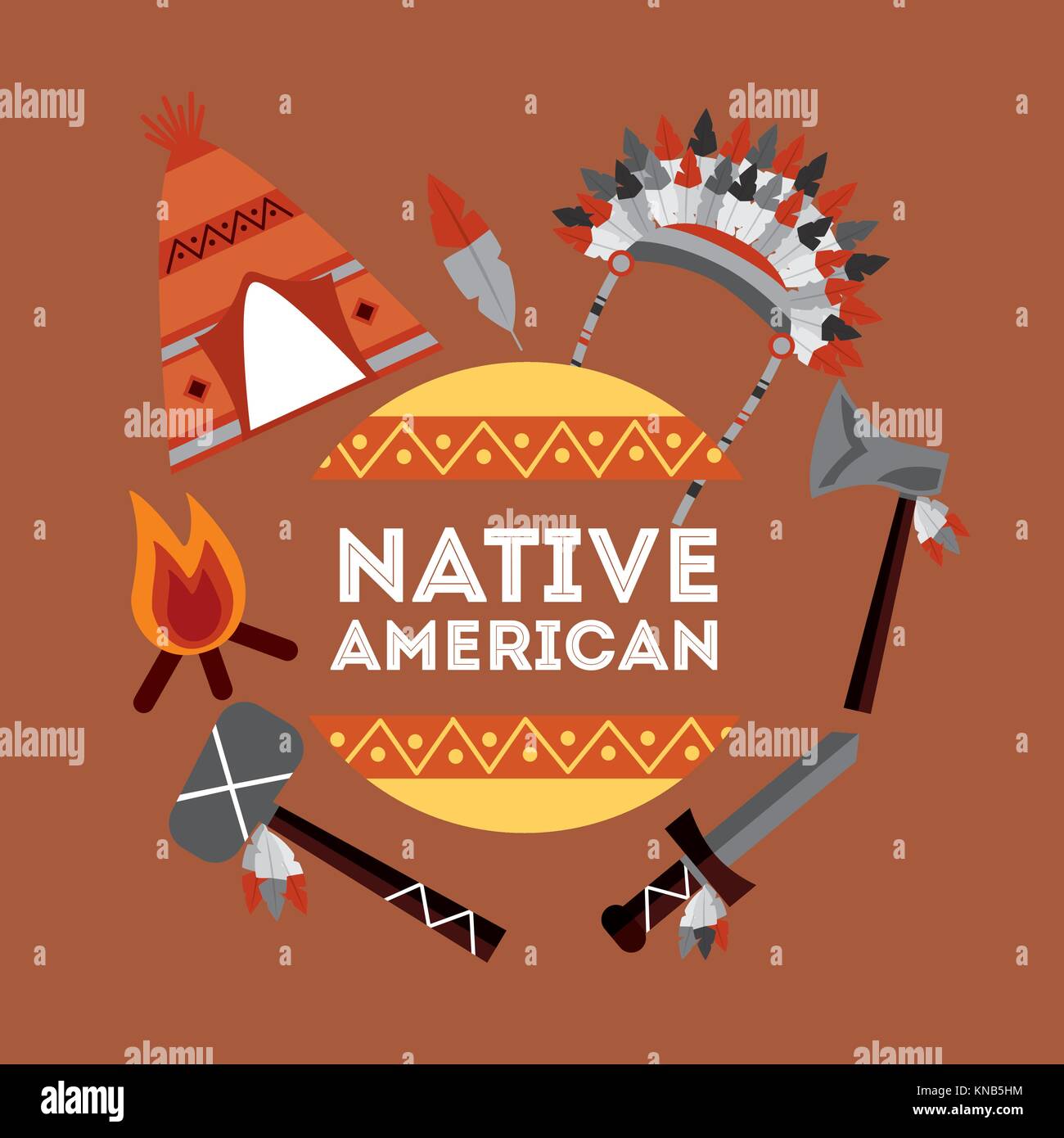 native american weapons tools icons set Stock Vector Image & Art - Alamy