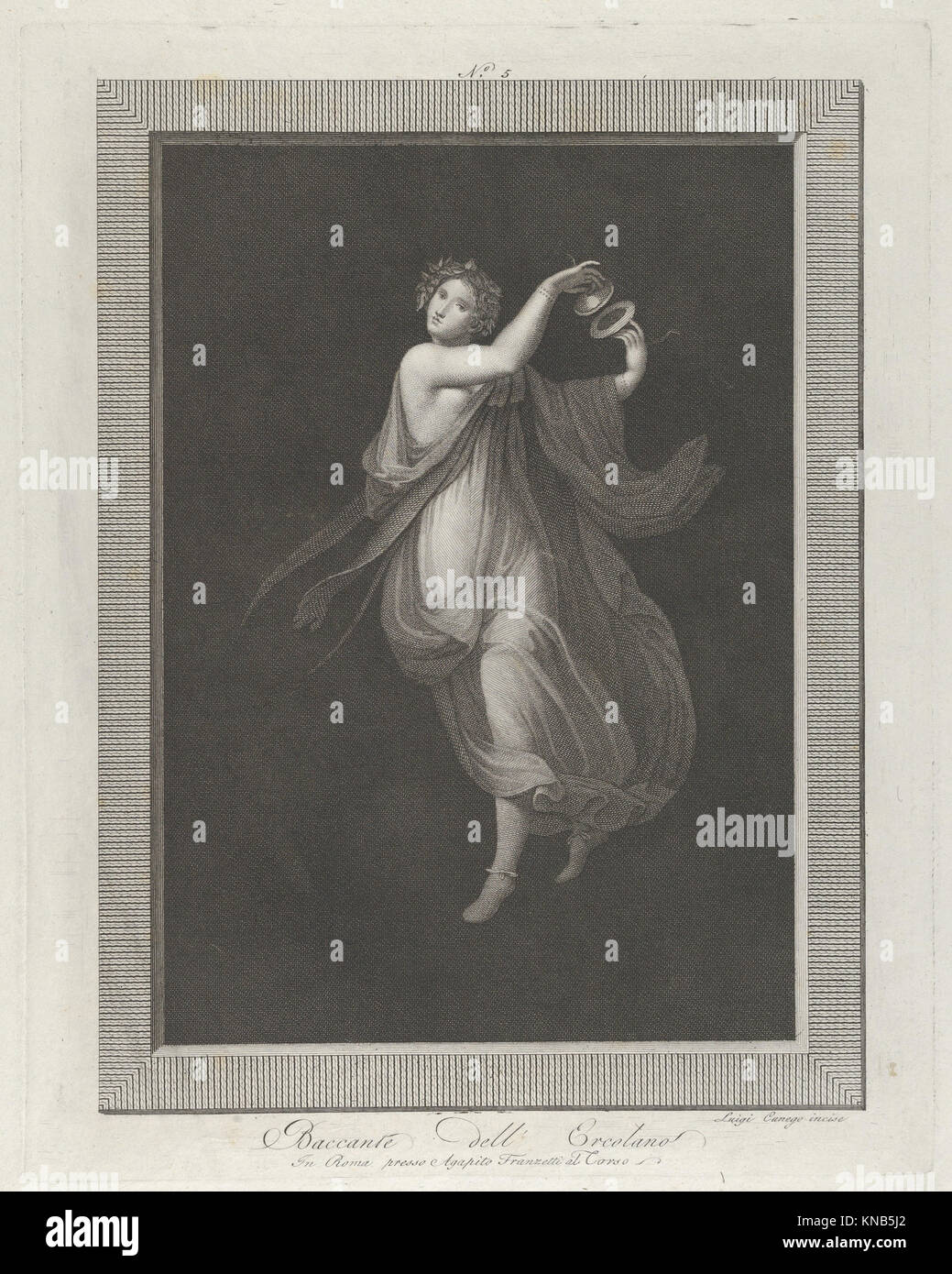 This artwork depicts a bacchante, a follower of Bacchus, wearing a ...