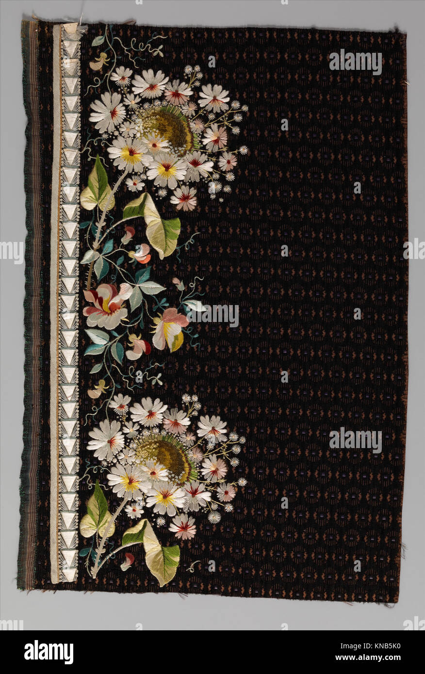 This embroidery sample showcases the intricate needlework techniques ...