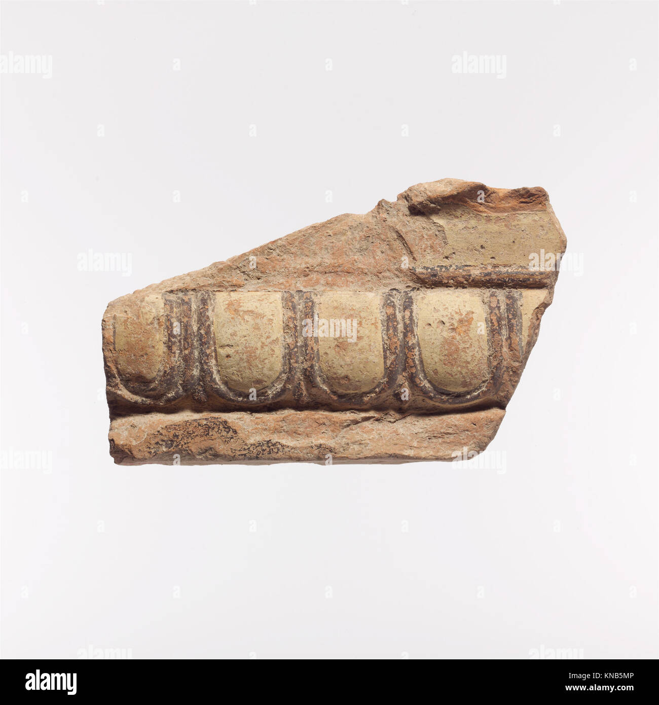 This terracotta tile fragment from the 6th century B.C. showcases ...