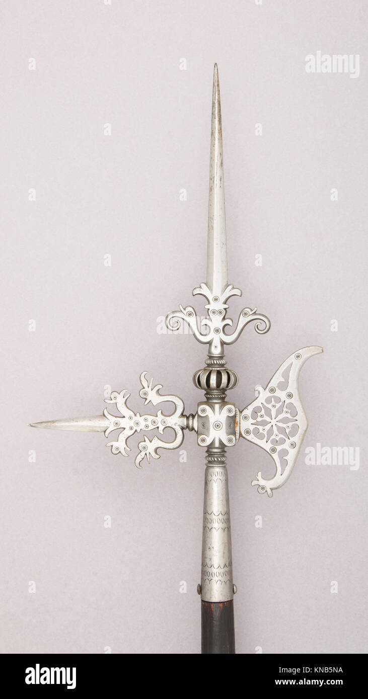 This halberd, a historical weapon, showcases both its utilitarian ...