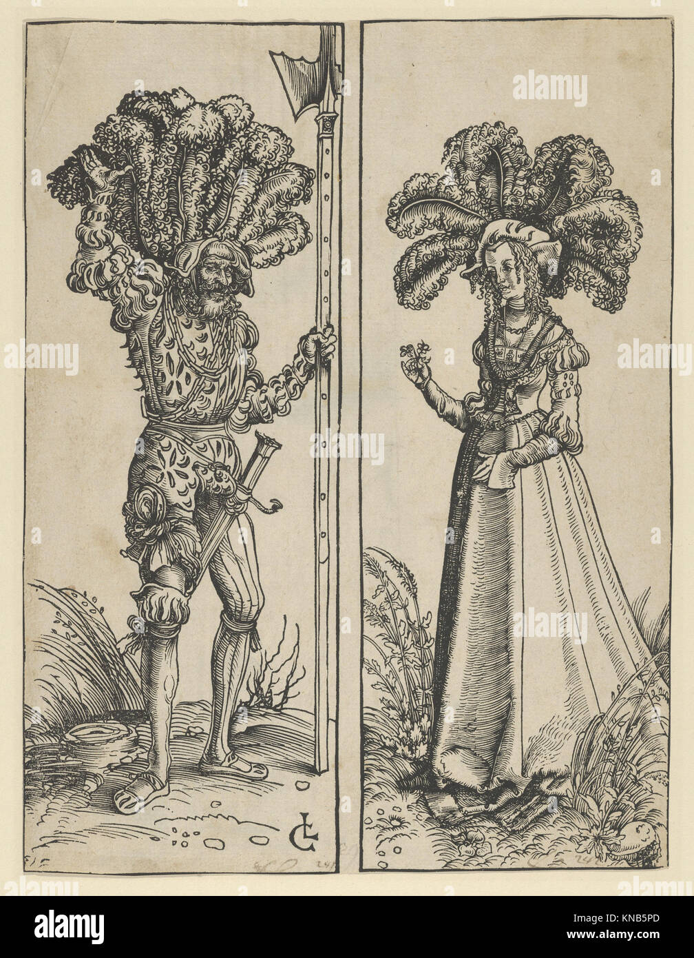 This figure represents a footsoldier equipped with a halberd, a weapon ...