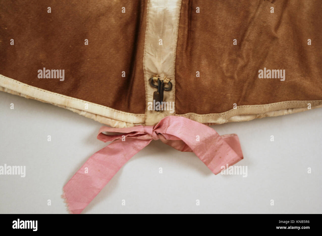 A corset made from detailed fabric, representing fashion trends of its ...