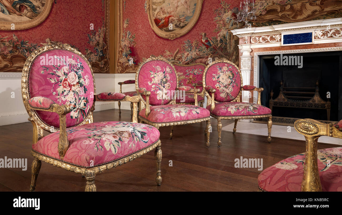 This chimneypiece, originally from the Tapestry Room at Croome Court ...