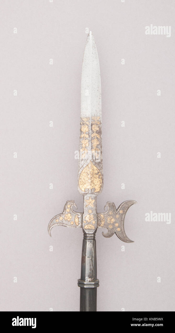 This halberd-spontoon, a combination of a spear and an axe, was used in ...