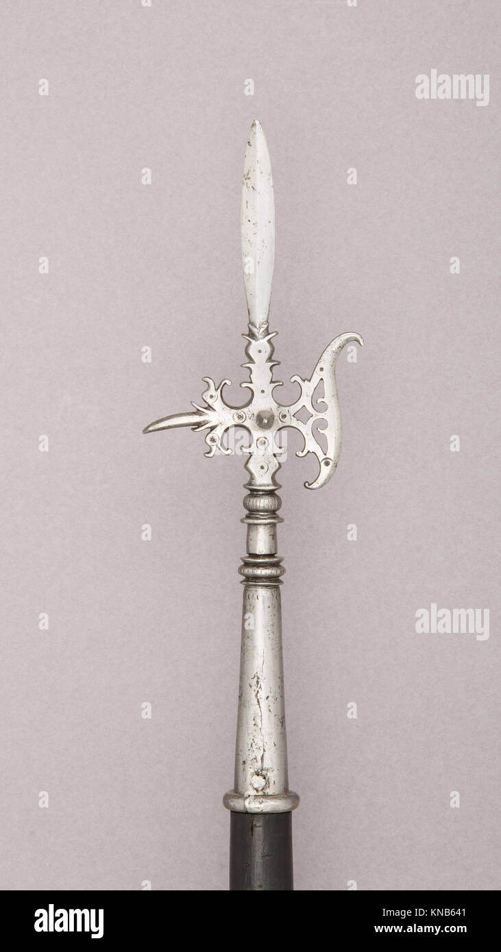 This halberd-spontoon is a weapon combining a spear and axe, used in ...