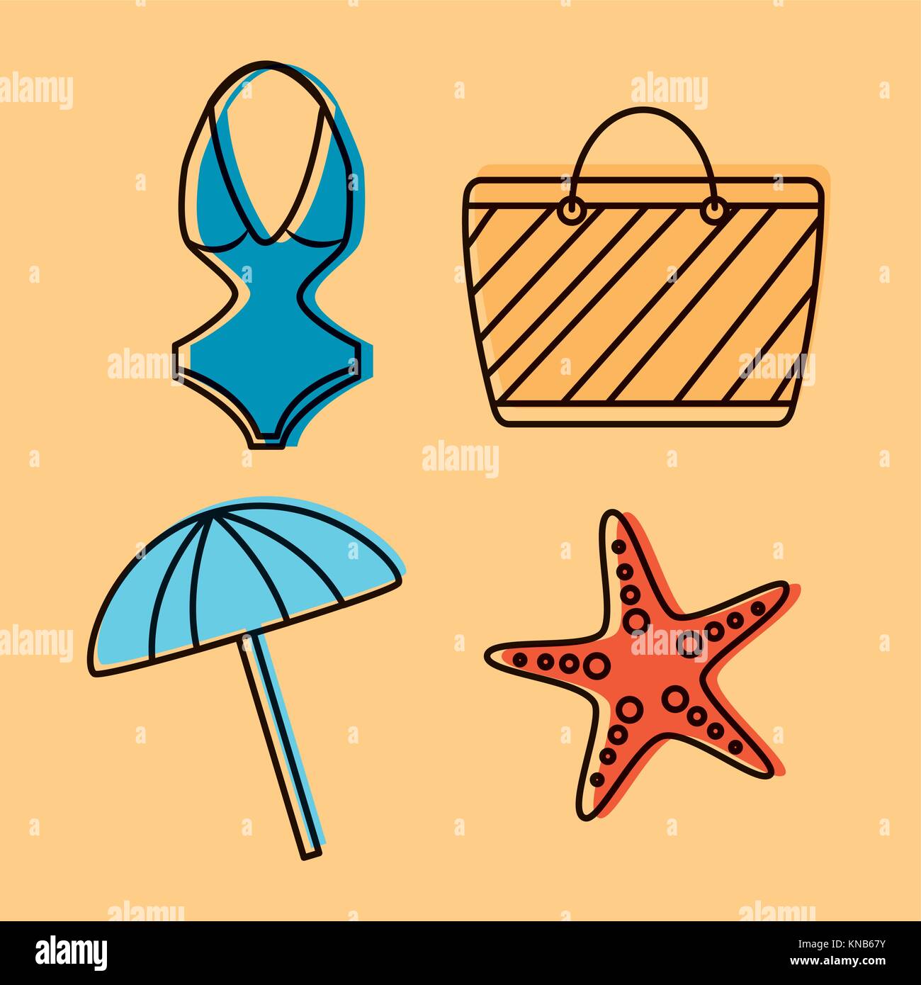 set icons best summer season vacation Stock Vector Image & Art - Alamy