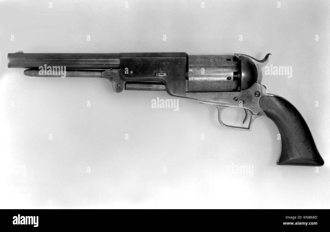 Colt walker percussion revolver Black and White Stock Photos & Images ...