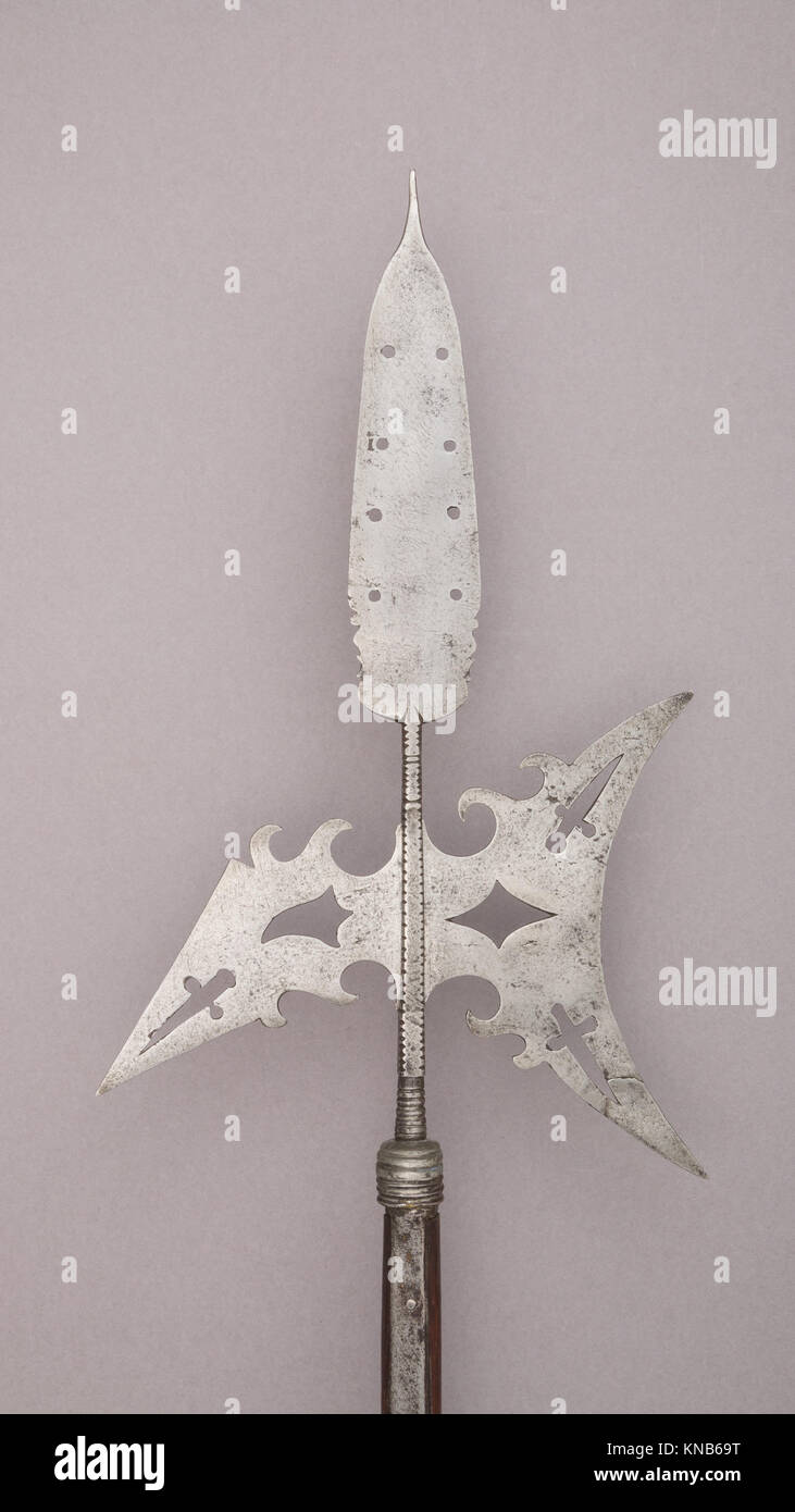 This halberd, a pole weapon from the medieval period, demonstrates the ...