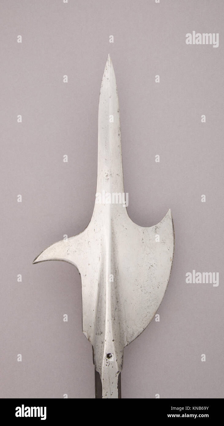 This halberd, a combination of spear and axe, was used in warfare. Its ...