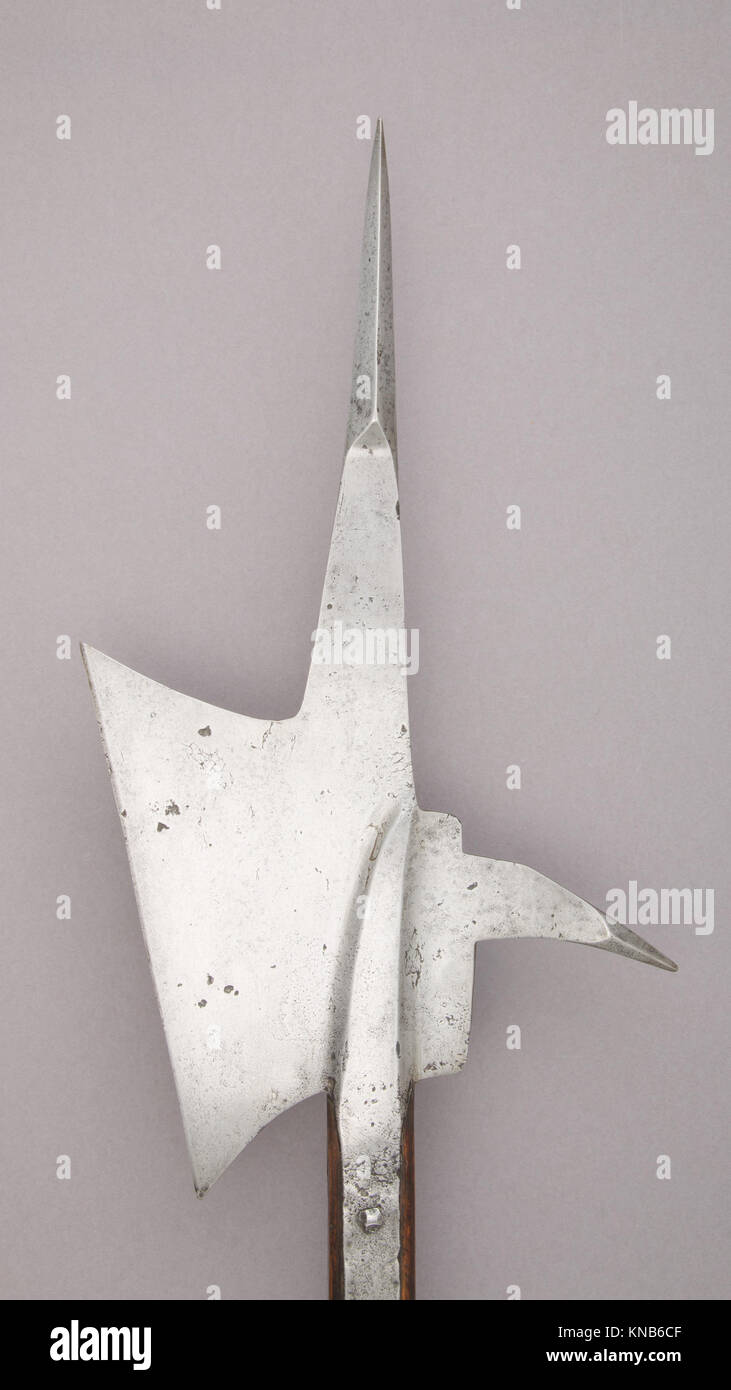 This halberd is a pole weapon with a long blade, featuring an axe-like ...