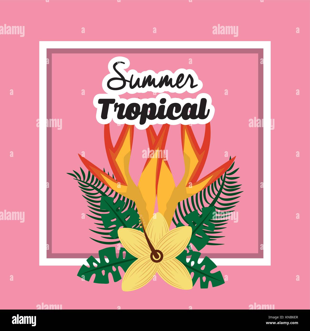 summer tropical flower exotic floral petals poster Stock Vector Image ...