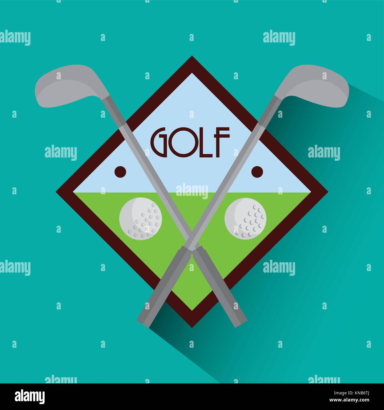 Golf clubs balls equipment Stock Vector Images - Alamy