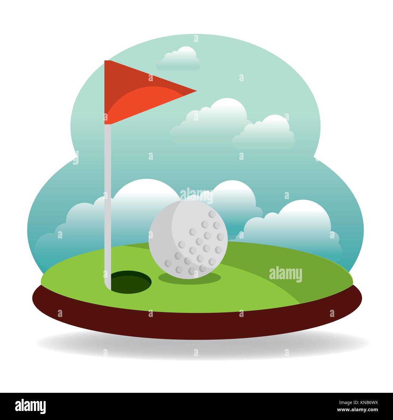 golf hole flag and landscape Stock Vector Image & Art - Alamy