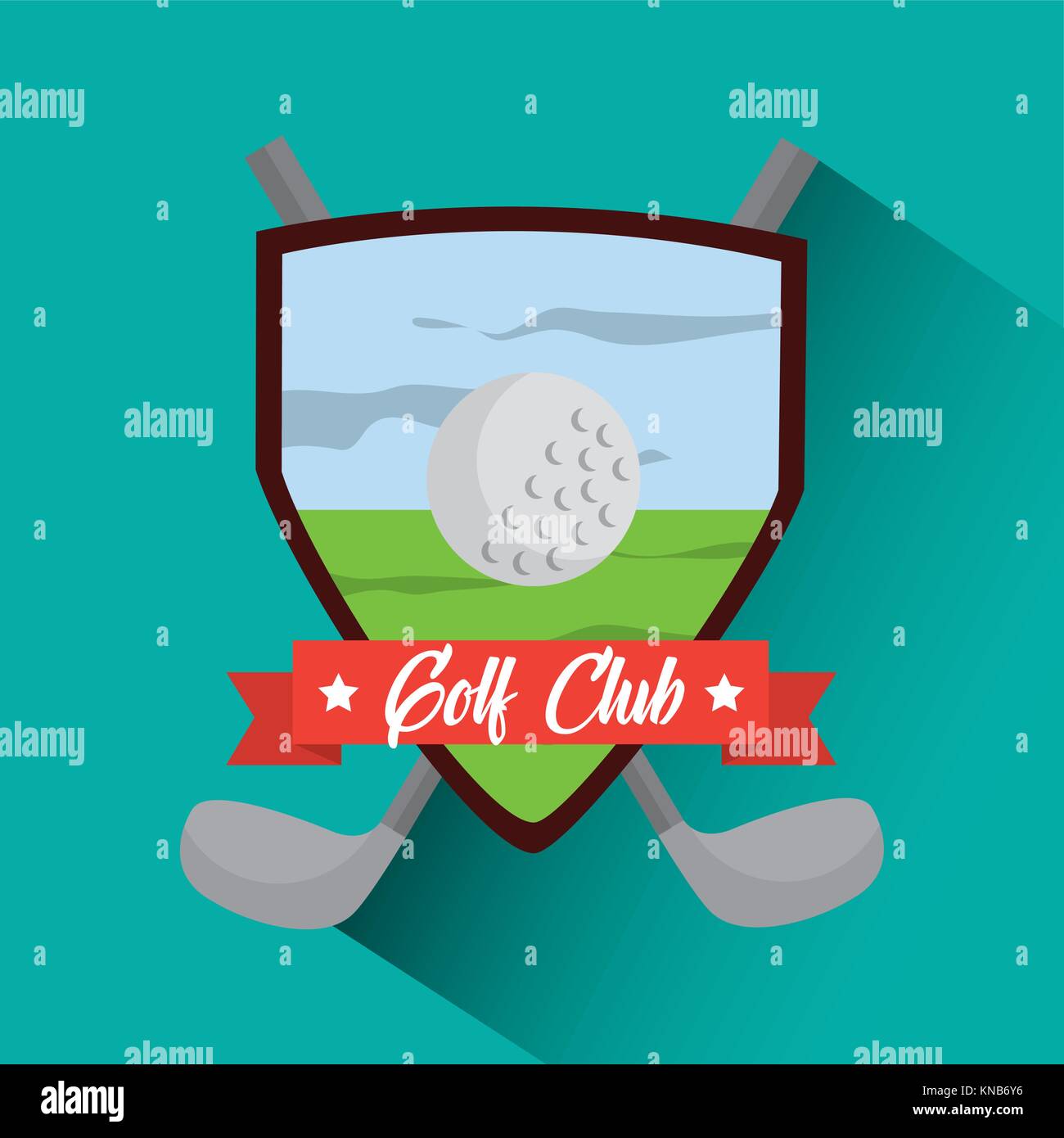 golf club banner cross clubs and ball Stock Vector Image & Art - Alamy
