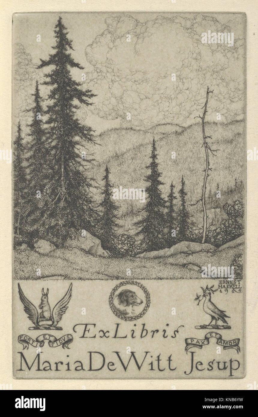 Ex Libris Maria DeWitt Jesup MET DP846540 680203 Stock Photo - Alamy