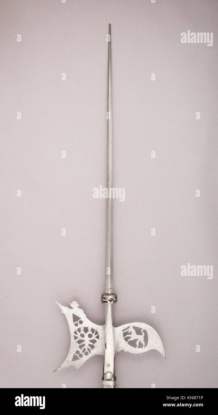 A medieval halberd combining spear and axe elements, demonstrating ...