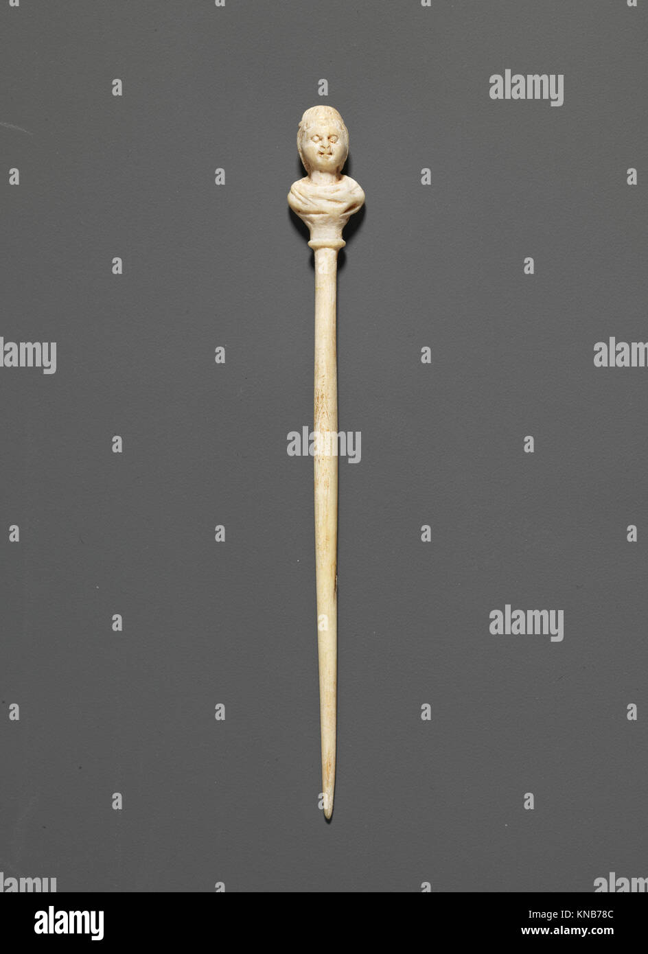 A bone pin in the MET collection, exhibiting delicate craftsmanship and ...
