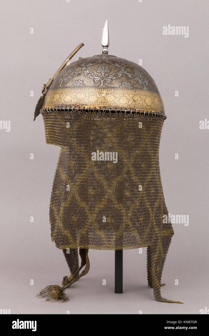 This set of helmet and arm guards, cataloged under MET 36.25.68, is a ...