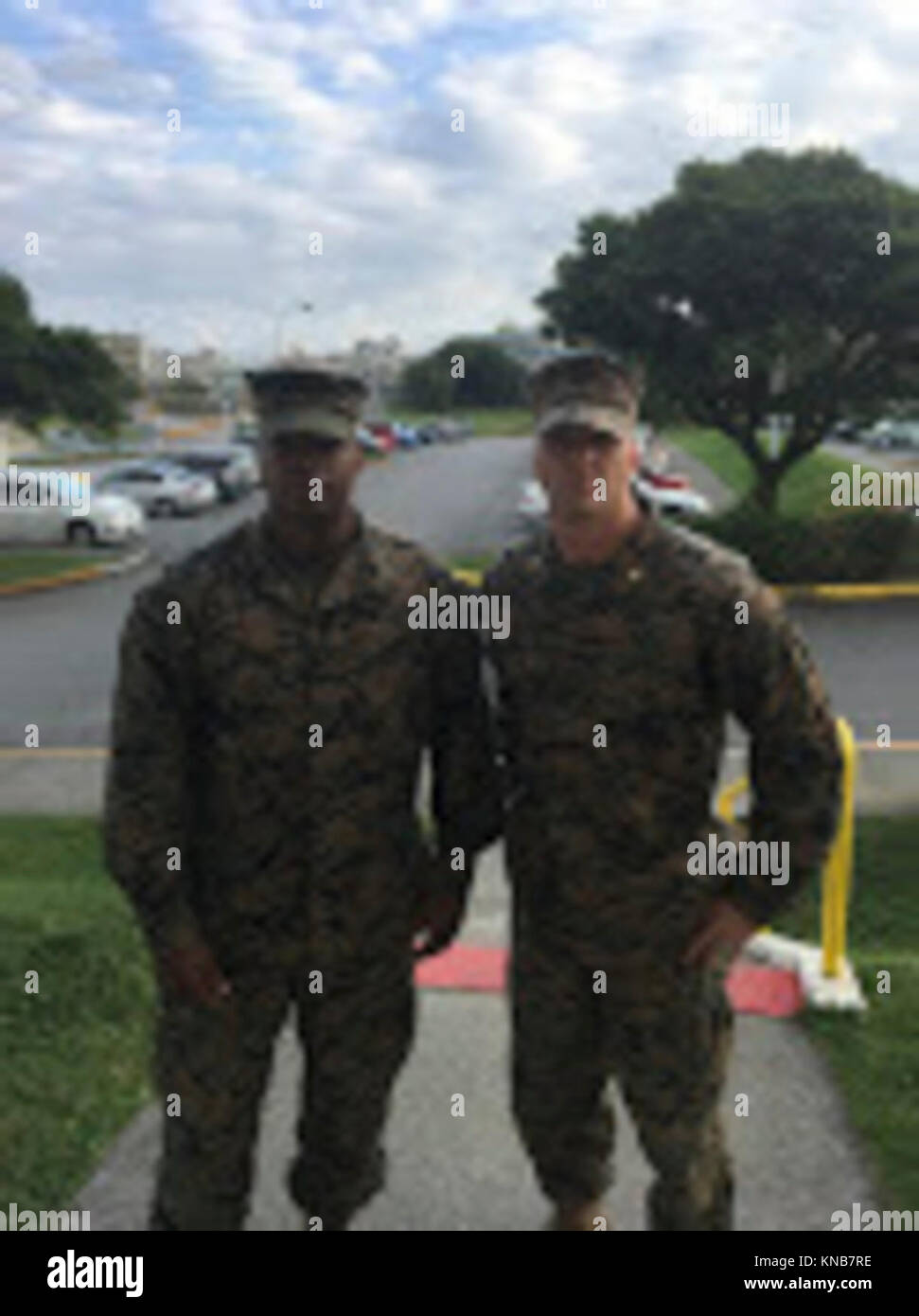 Staff Sgt. Brosnan Rogers, right, and Maj. Brandon Lokey assisted a ...