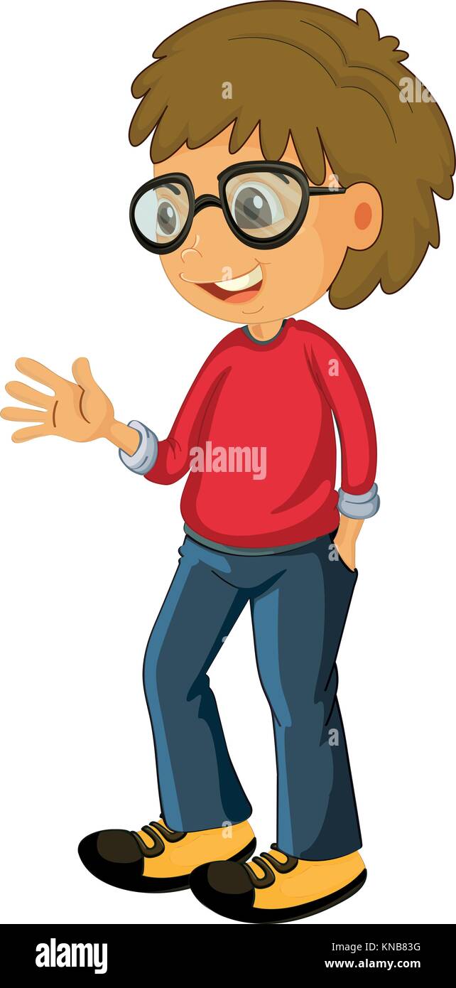 illustration of a boy on a white background Stock Vector Image & Art ...