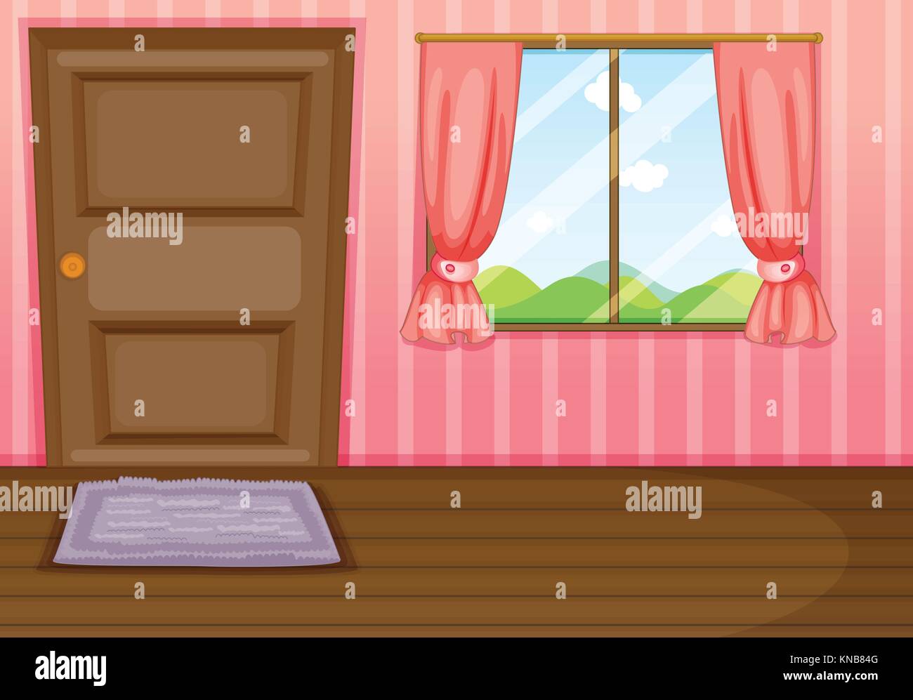 Window in entrance door Stock Vector Images - Alamy