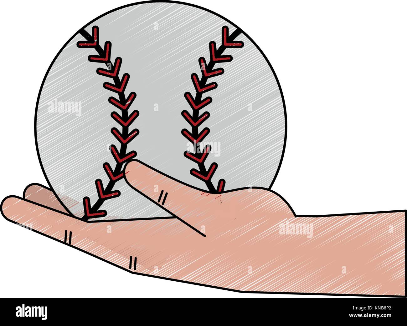 Hand holding baseball ball Stock Vector Image & Art - Alamy