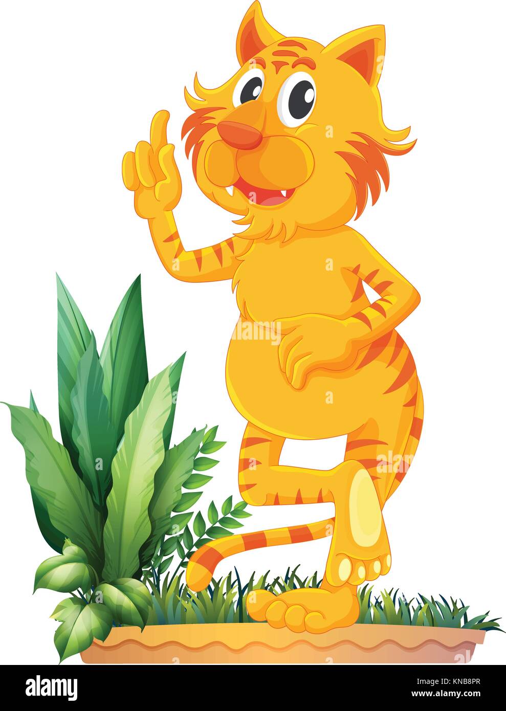 Illustration of a cat thinking on a white background Stock Vector Image ...