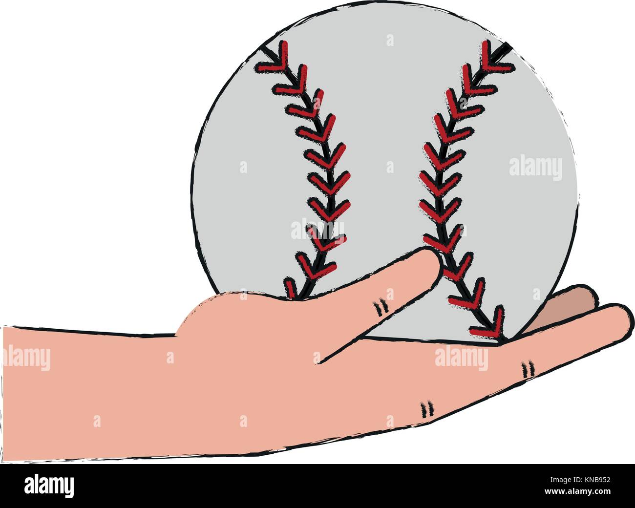 Hand holding baseball ball Stock Vector Image & Art - Alamy