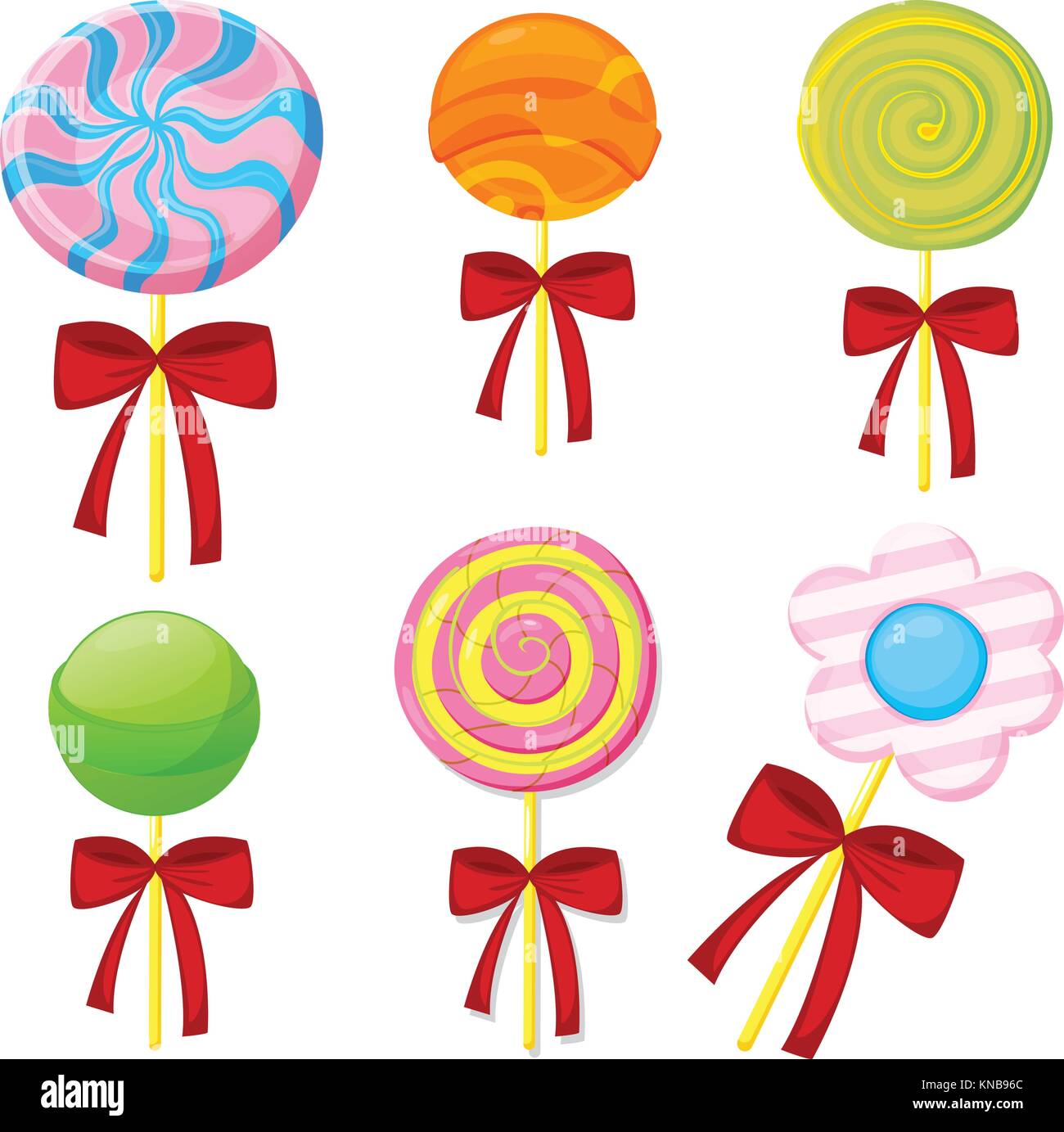 illustration of various sweets on a white background Stock Vector Image ...