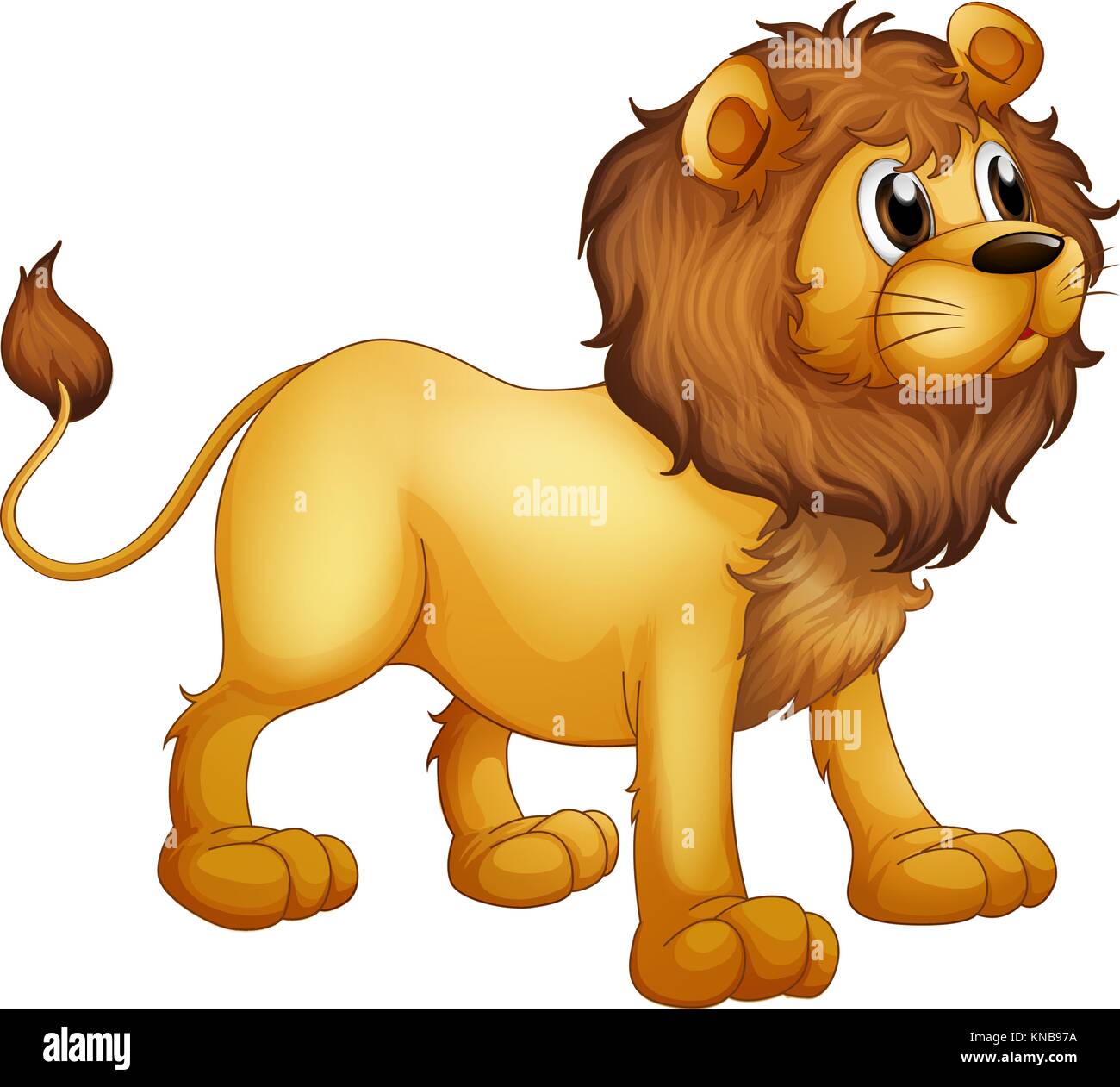 Illustration of a strong lion in a white background Stock Vector Image ...