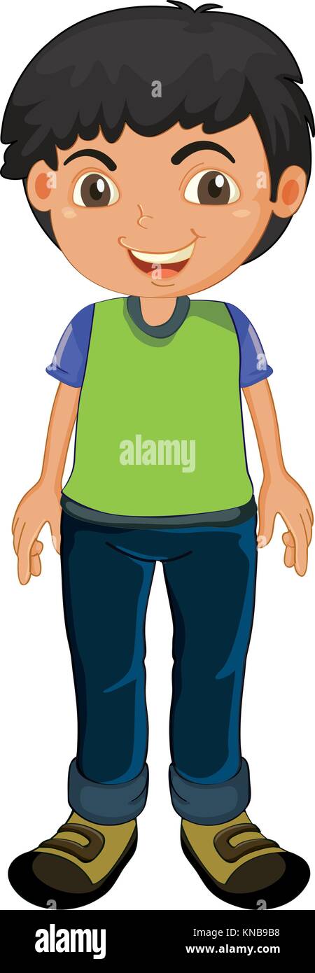 illustration of a boy on a white background Stock Vector Image & Art ...