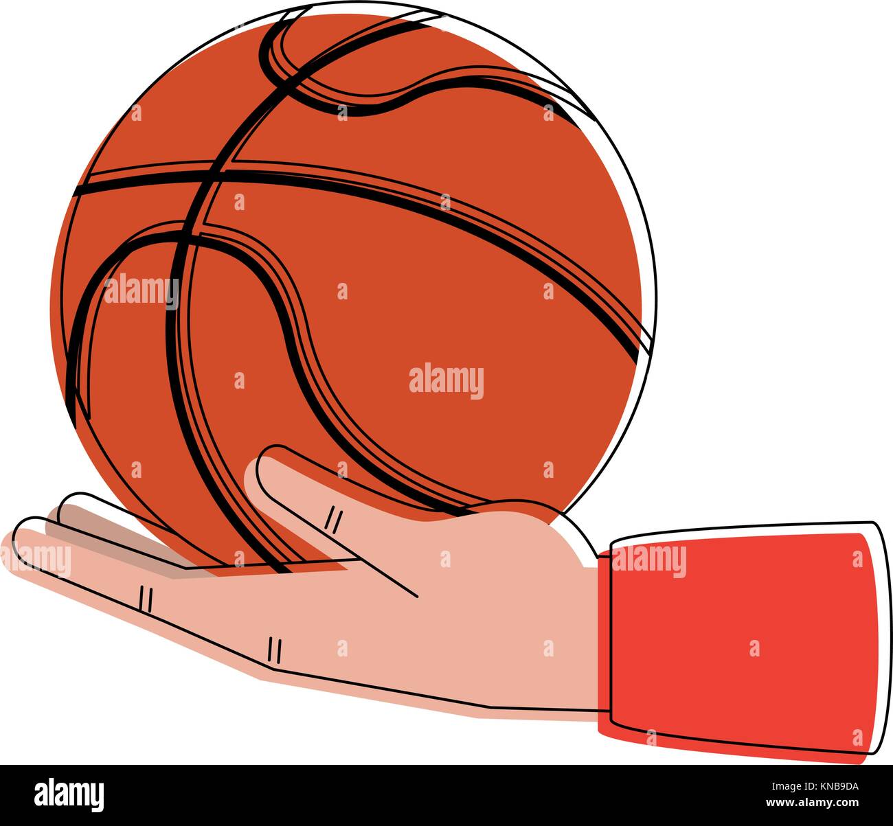 Hand holding basketball ball Stock Vector Image & Art - Alamy