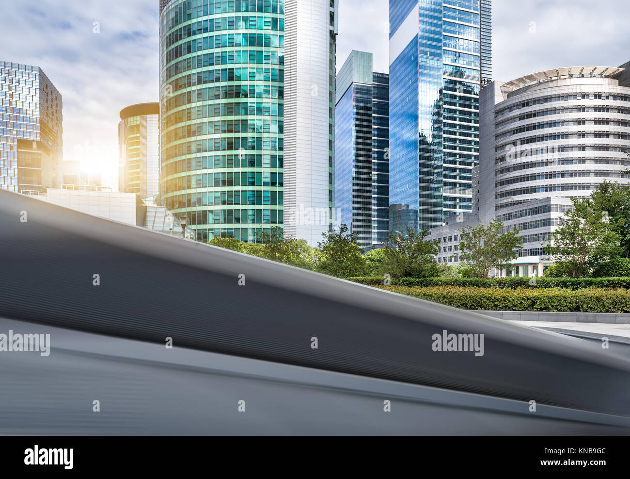 Downtown corporate business district architecture in Shanghai,China ...