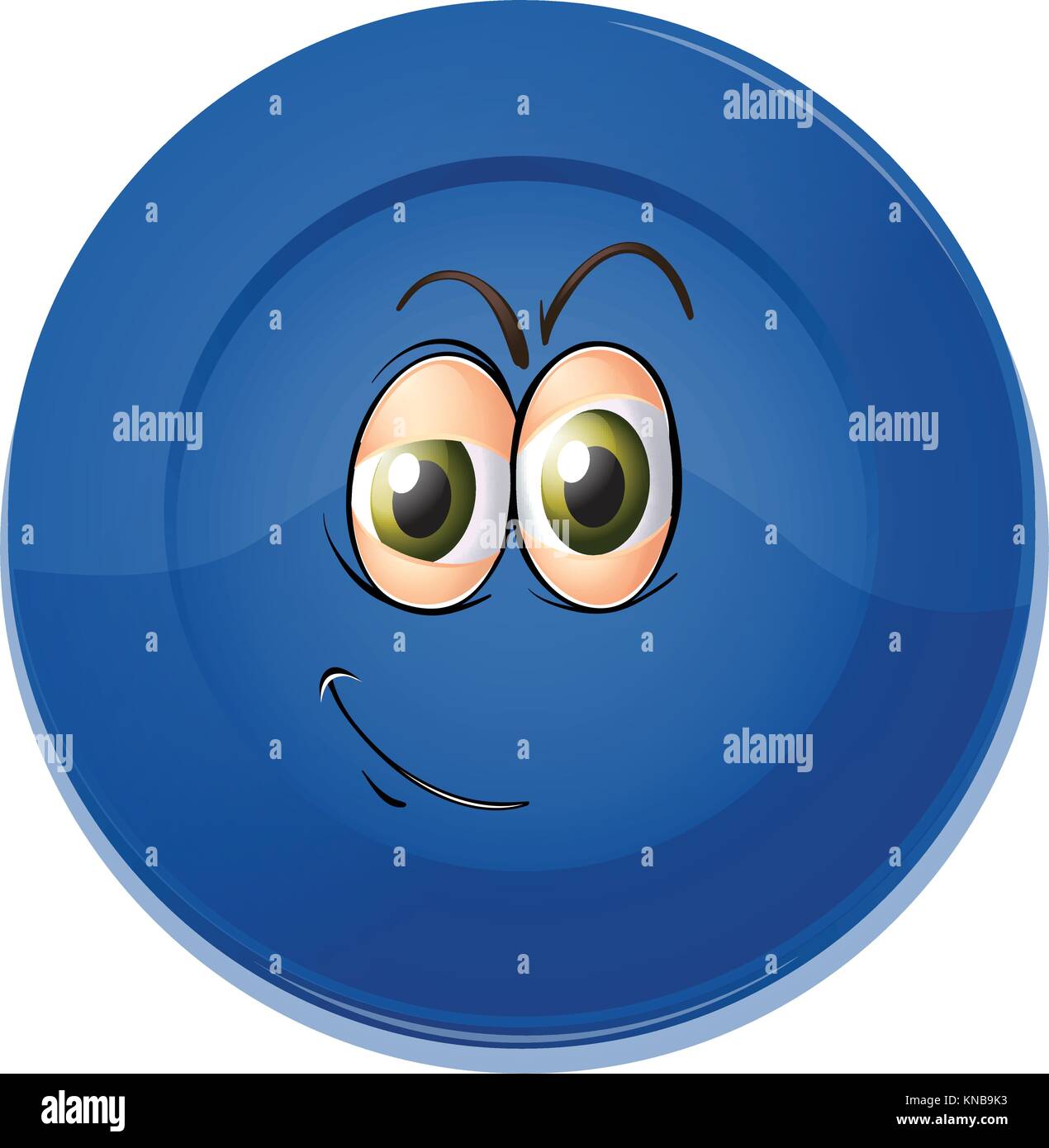 illustration of a dish with face on a white background Stock Vector ...