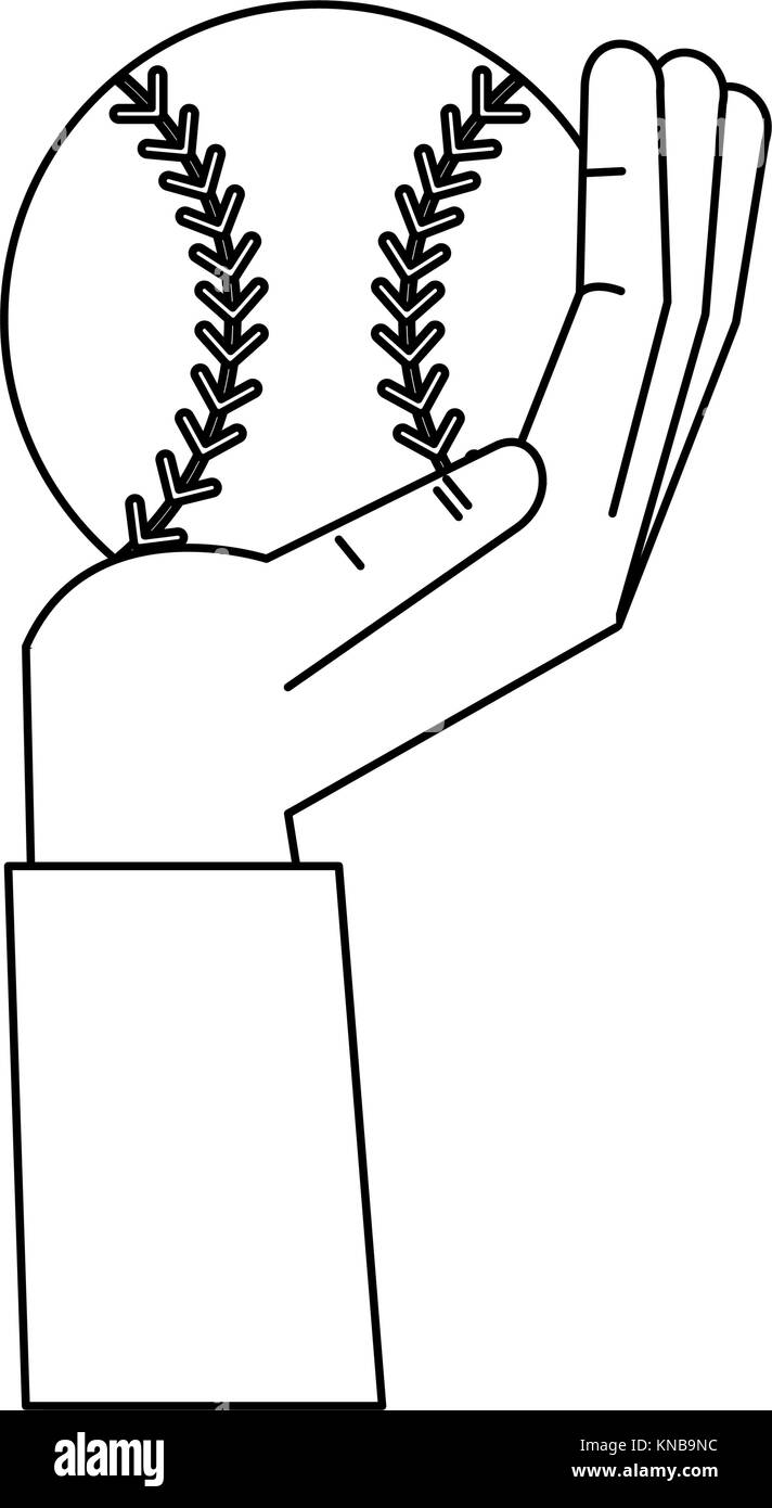 Hand holding baseball Stock Vector Images - Alamy