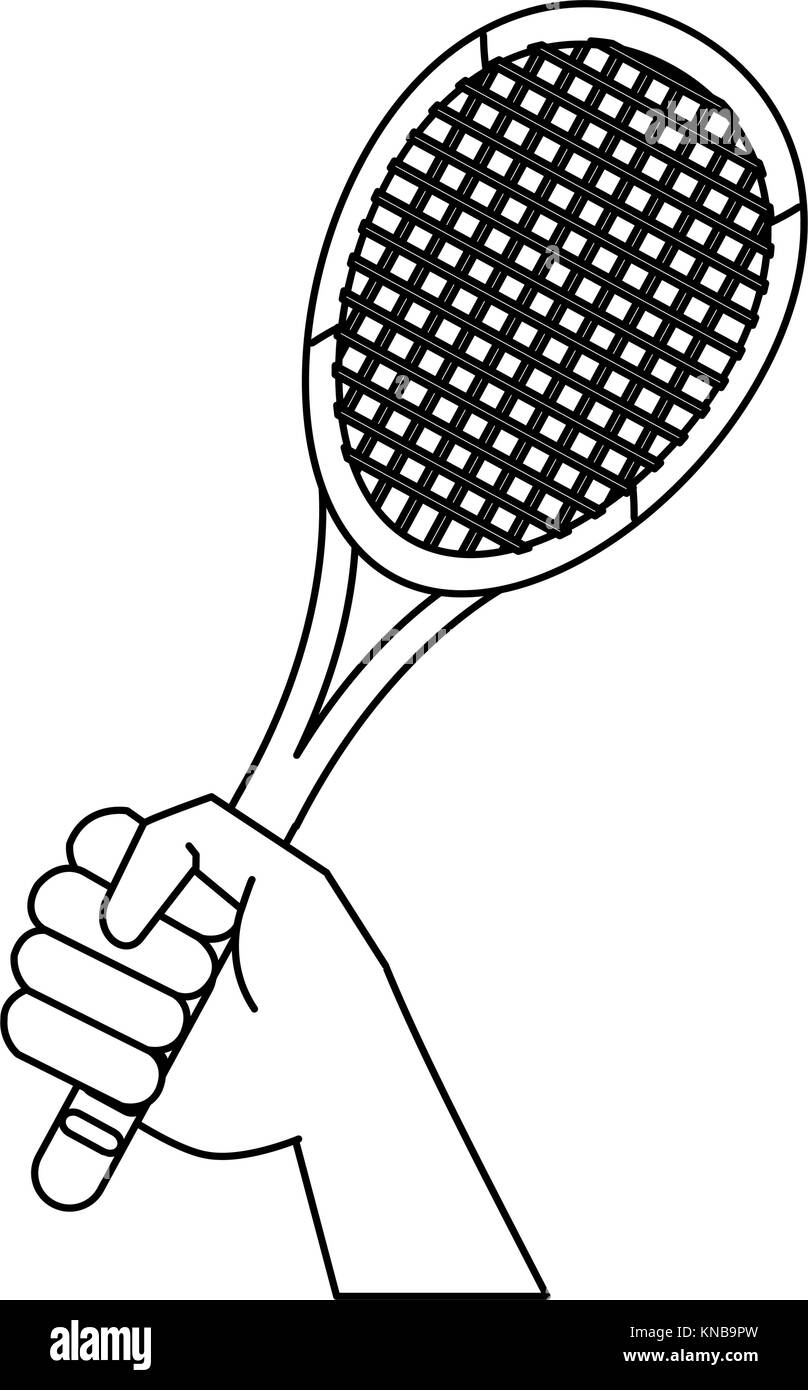 Hand holding a tennis racket Stock Vector Image & Art - Alamy