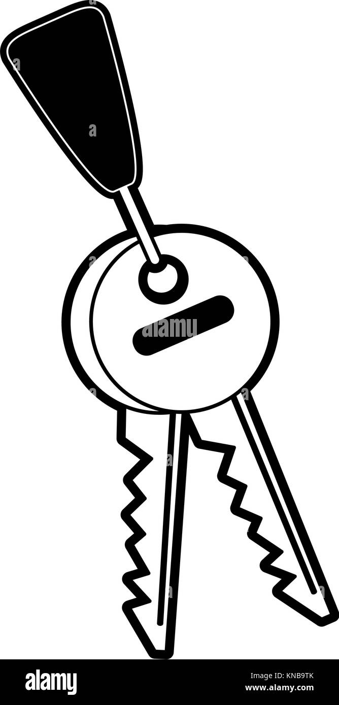 Keys in keychain isolated Stock Vector Image & Art - Alamy