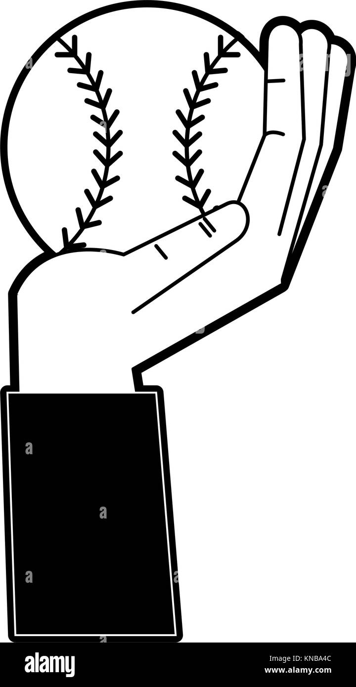 Hand holding baseball ball Stock Vector Image & Art - Alamy
