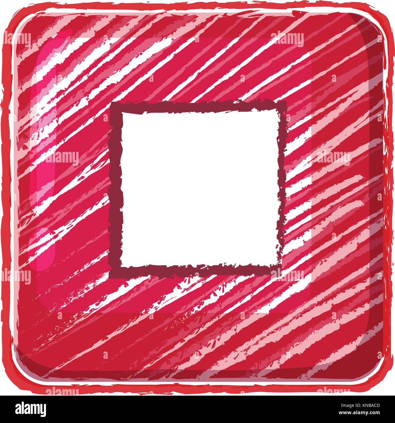 Illustration of a stop button icon drawing on a white background Stock ...