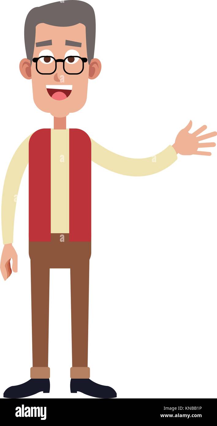 Grandfather cute cartoon Stock Vector Image & Art - Alamy