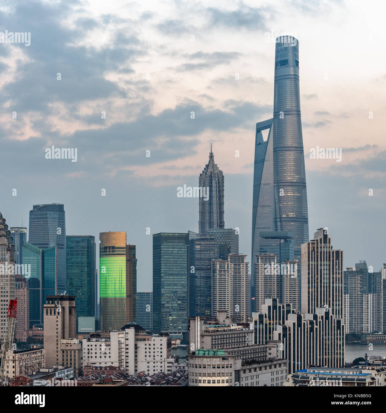 Shanghai business district in daytime,building group of China Stock ...