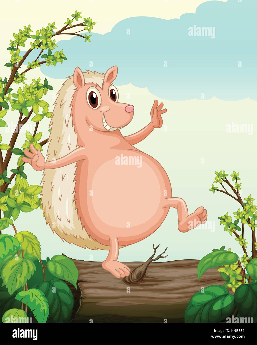 Illustration of hedgehog in green nature Stock Vector Image & Art - Alamy